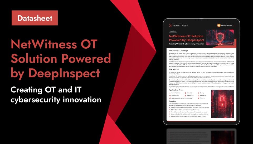 Netwitness OT Solution Data Sheet | Download Now
