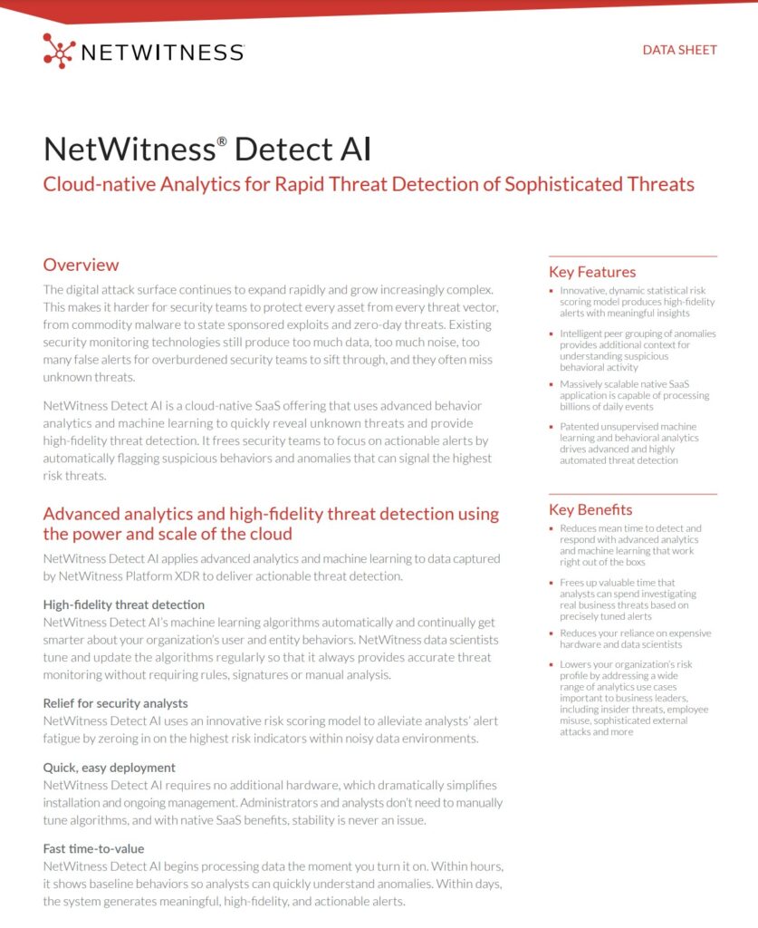 NetWitness Materials – NetWitness Platform