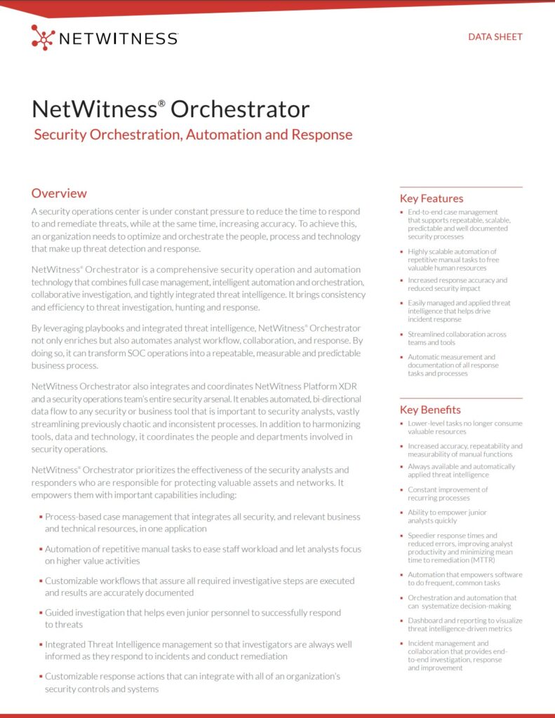 NetWitness Materials – NetWitness Platform